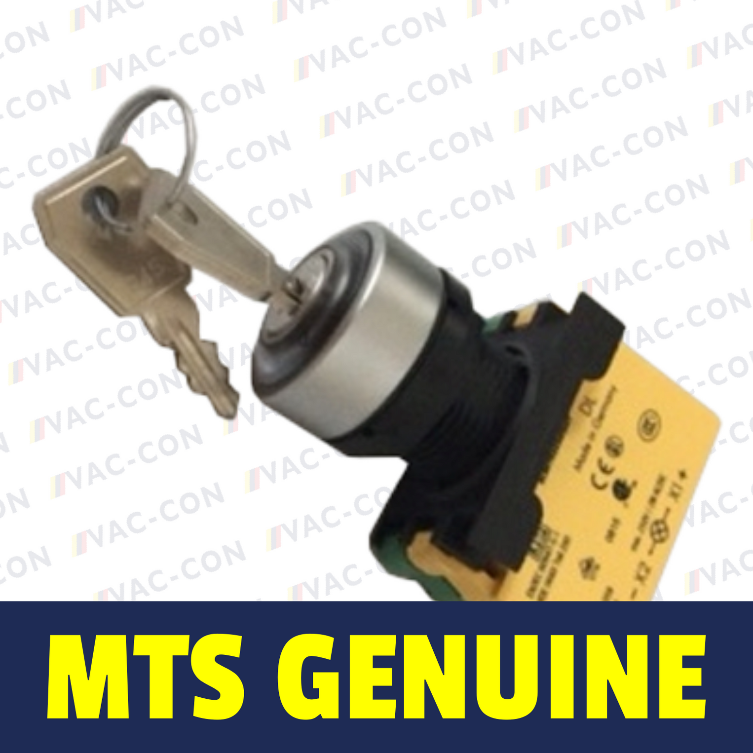 MTS Genuine Key Switch for Driver's Cab M22-WS - 2 Positions - VAC-CON LTD — VAC-CON Ltd